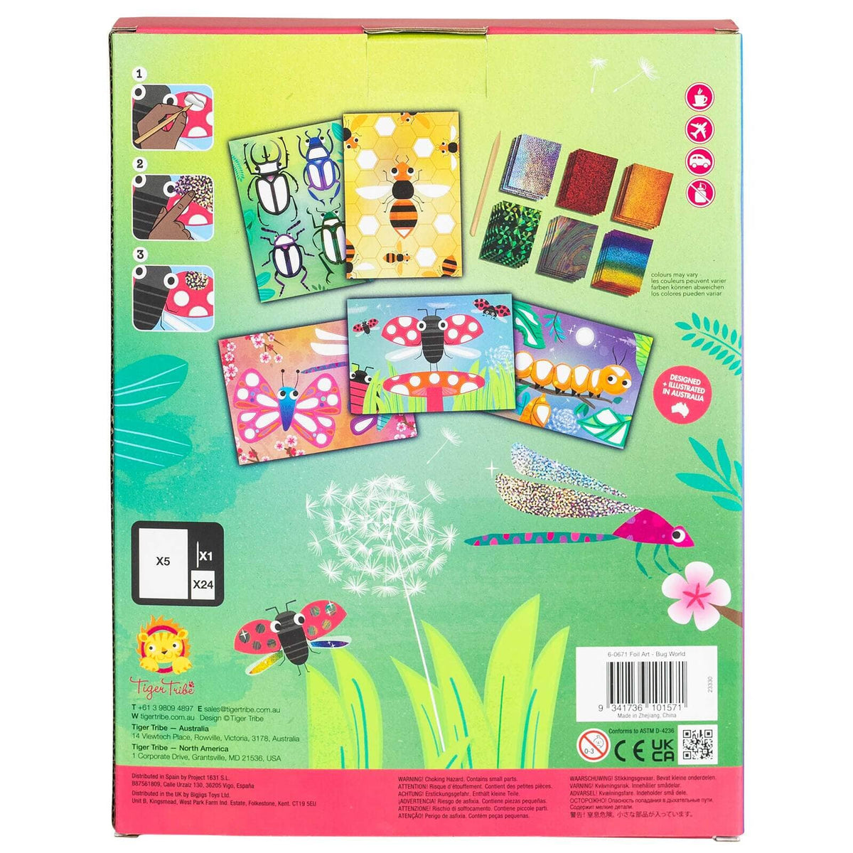 Foil art - Bug World - Kawaii Kids