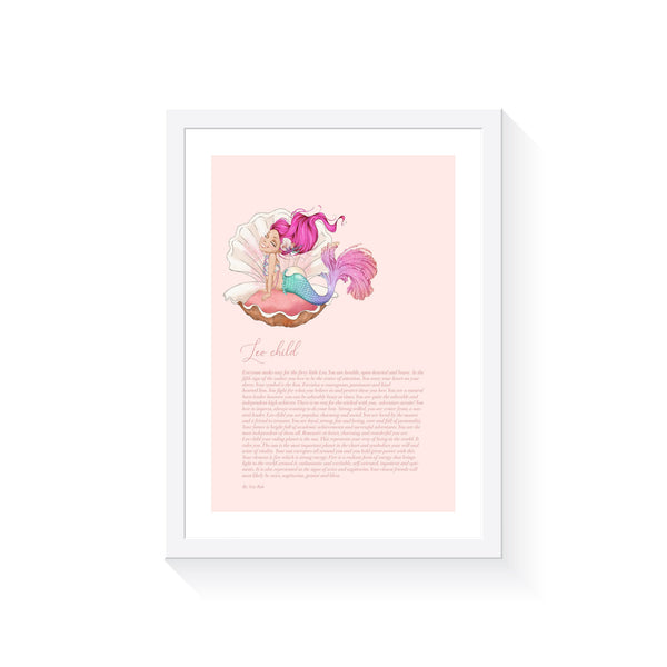 Mermaid Zodiac A4 Print (Leo) - Kawaii Kids