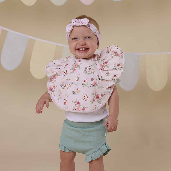 Alice`s Tea Party Frill Snuggle Bib - Kawaii Kids