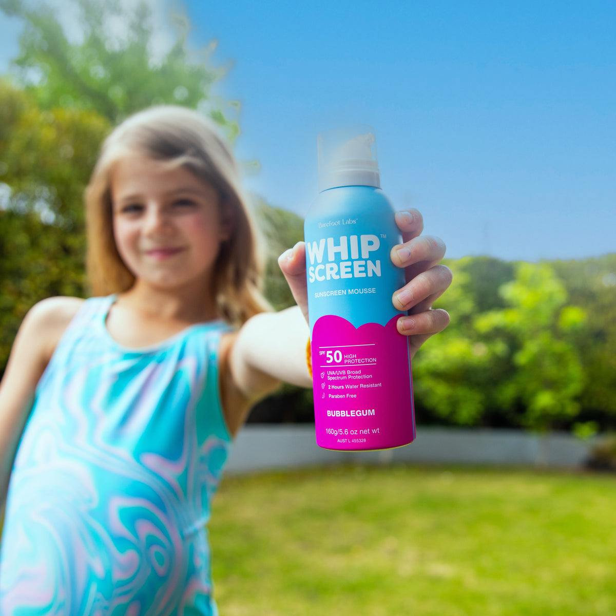 WhipScreen SPF50 Sunscreen Mousse (Bubblegum) - Kawaii Kids