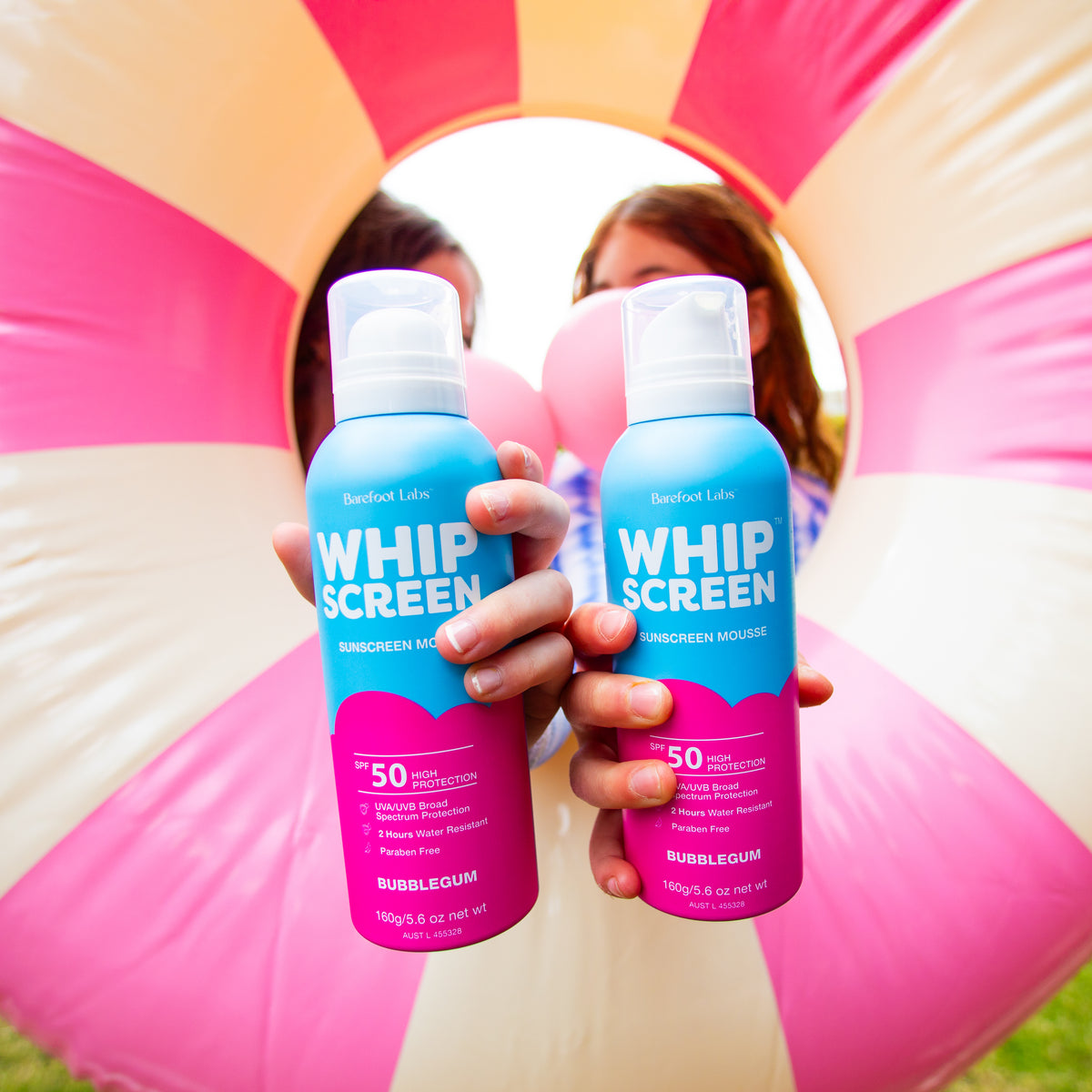 WhipScreen SPF50 Sunscreen Mousse (Bubblegum) - Kawaii Kids