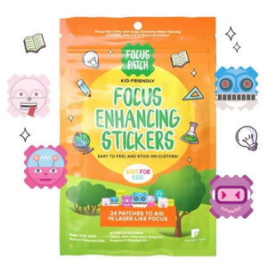 FocusPatch Focus Enhancing Stickers (24 Pack) - Kawaii Kids