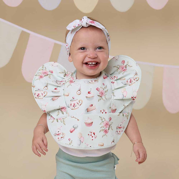 White Rabbit Frill Snuggle Bib - Kawaii Kids