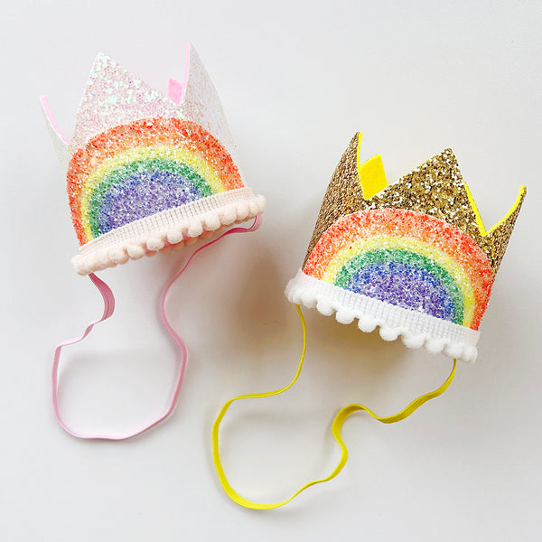 Rainbow Crown Headband (2 Colours) - Kawaii Kids