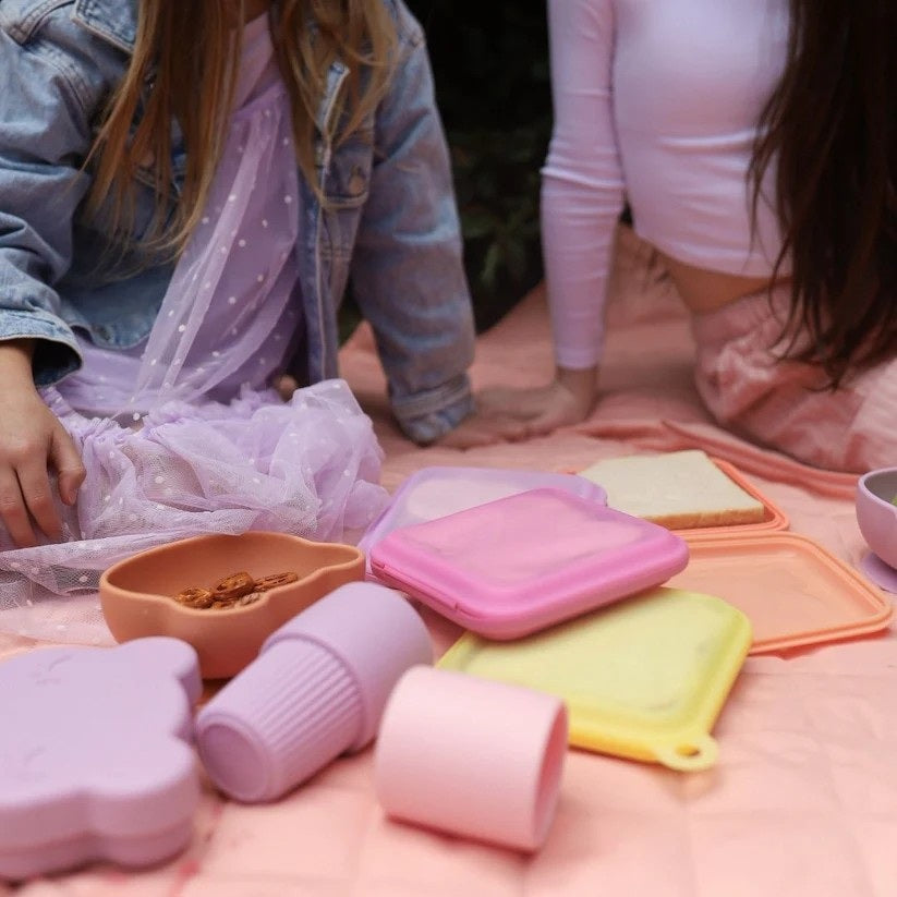 Sandwich Pouches (Fuchsia & Lemon) - Kawaii Kids