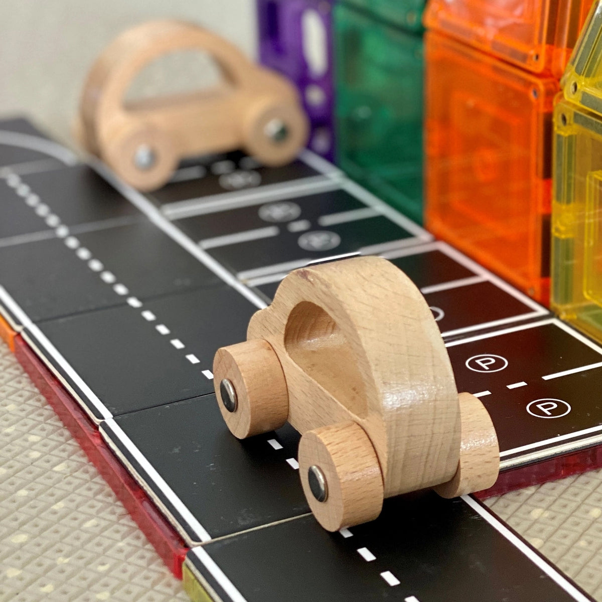 Magnetic Tile Topper - Road Pack (40 Piece) - Kawaii Kids