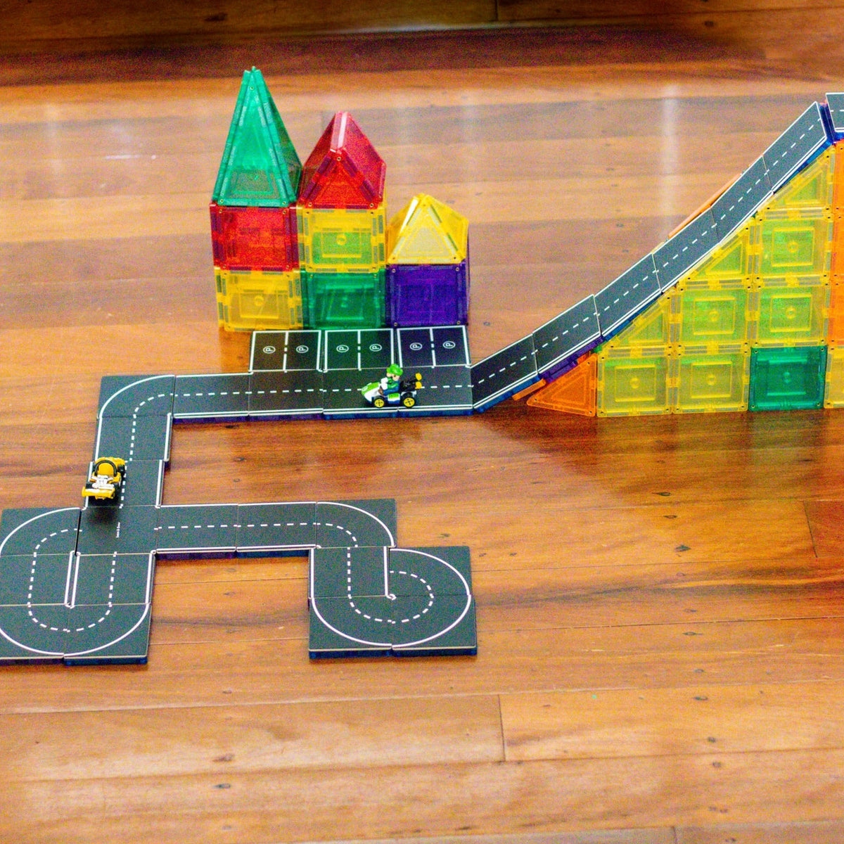 Magnetic Tile Topper - Road Pack (40 Piece) - Kawaii Kids