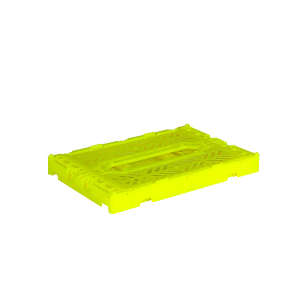 Mini Folding Crate (Neon Yellow) - Kawaii Kids