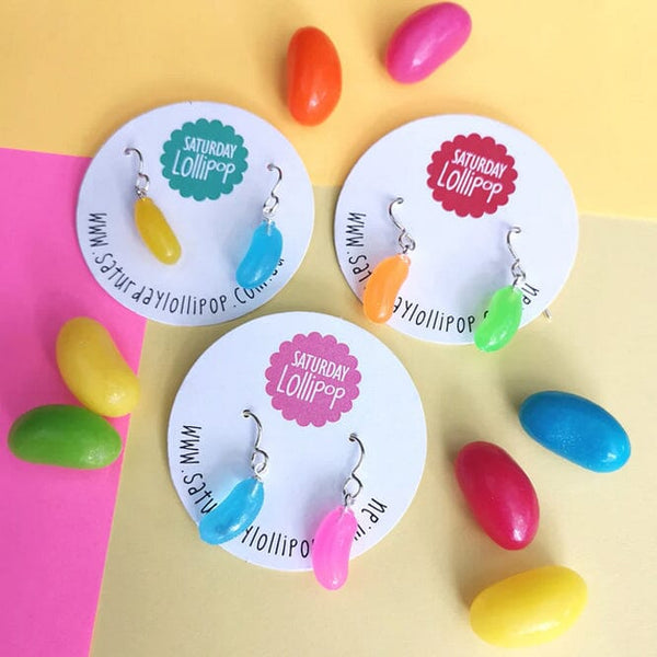 Jelly Bean Dangley Earrings - Kawaii Kids