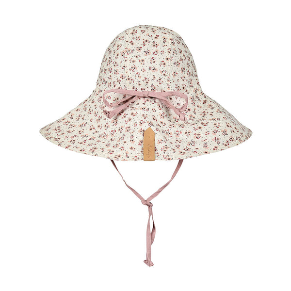 Sightseer Girls Wide-Brimmed Sun Bonnet (Ruby/Rosa) - Kawaii Kids