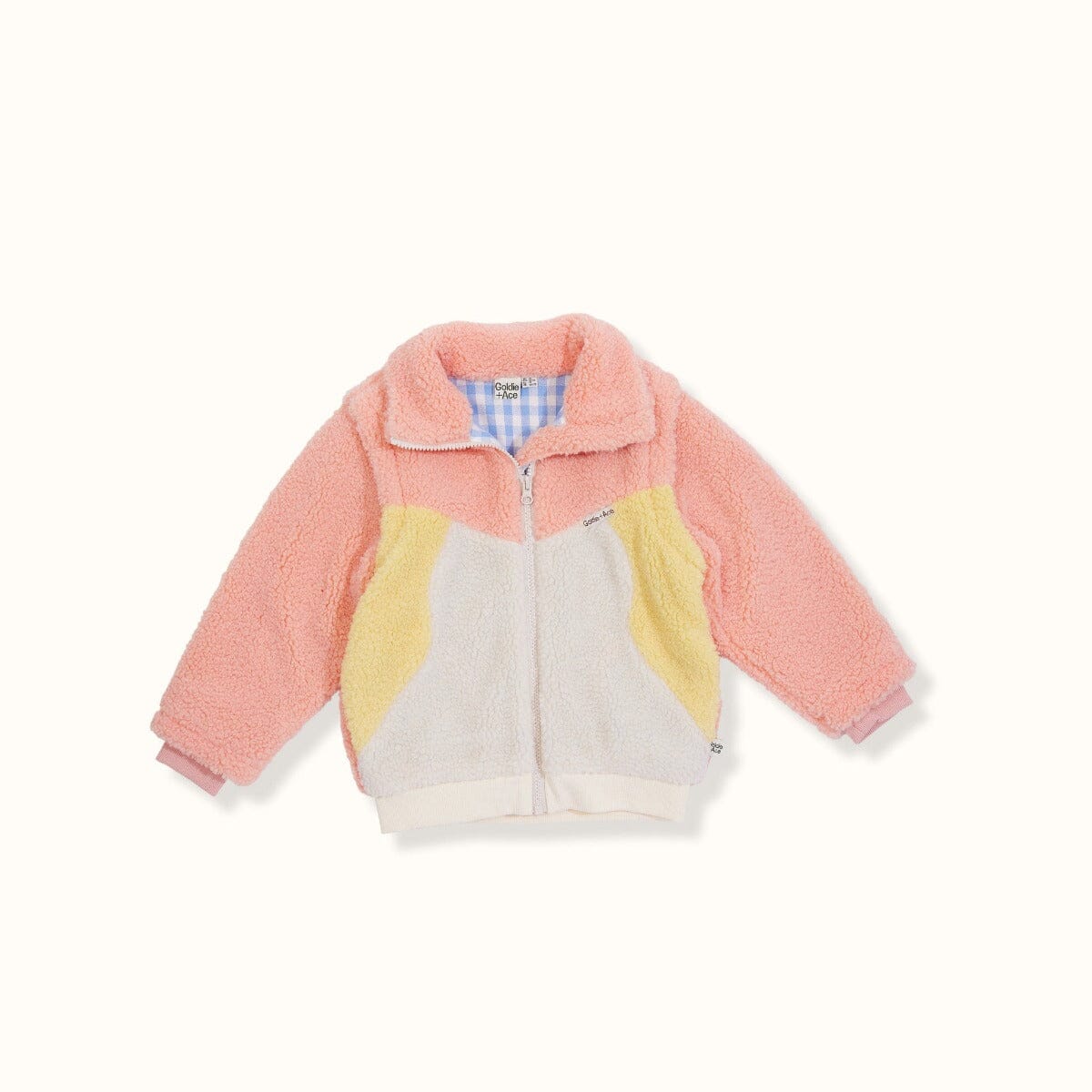 Maxx Shearling Jacket (Peach Cream) - Kawaii Kids