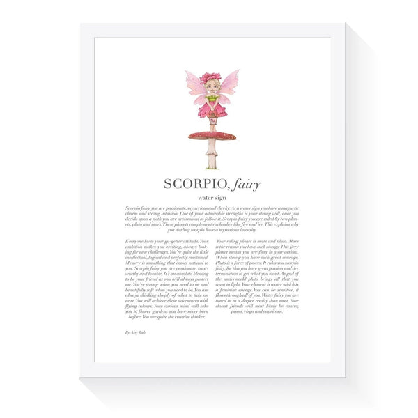Fairy Zodiac A4 Print (Scorpio) - Kawaii Kids