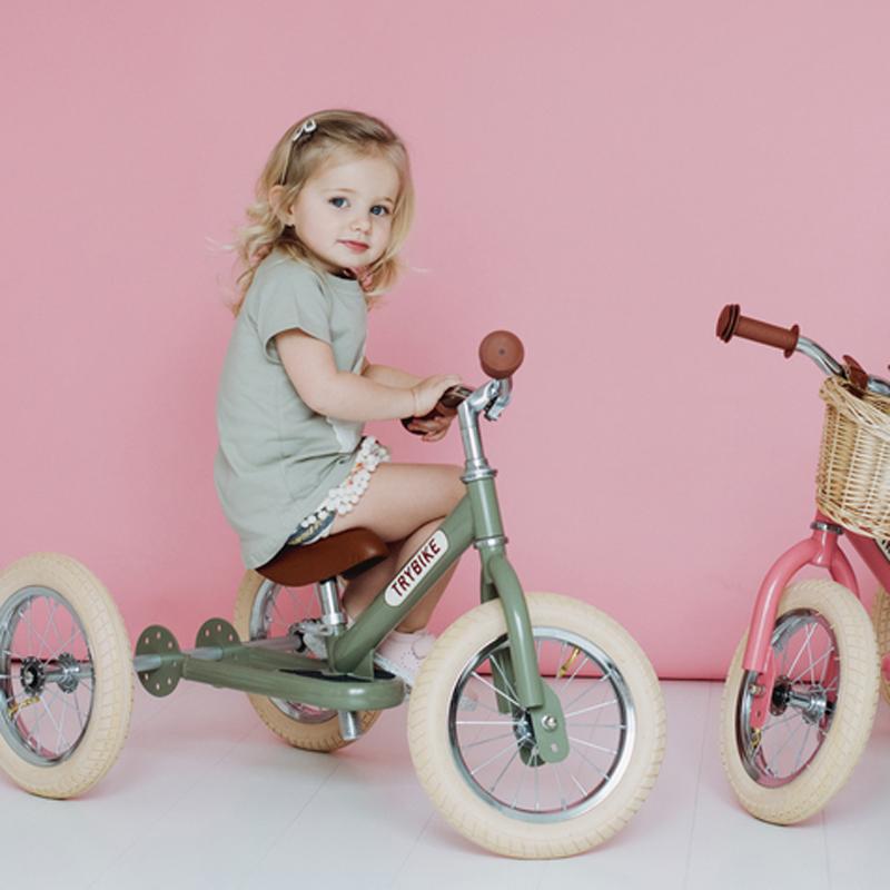 Steel 2 in 1 Trybike (Grey/Brown Trims) - Kawaii Kids